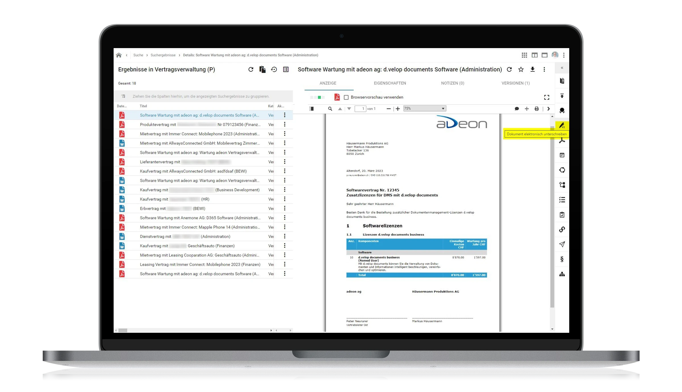 adeon sign connector | d.velop store